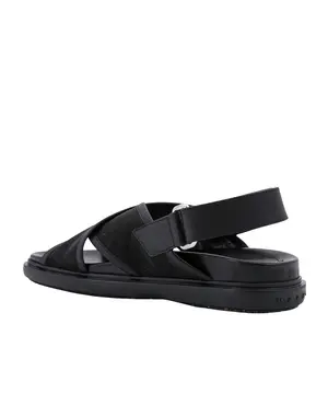 Marni Logo Patch Crossover Sandals