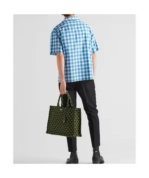 Prada Check Pattern Short Sleeved Shirt
