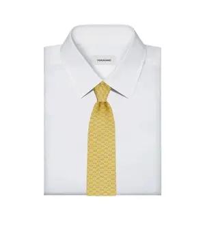 FERRAGAMO Terrier Printed Silk Neck Tie