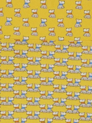 FERRAGAMO Terrier Printed Silk Neck Tie