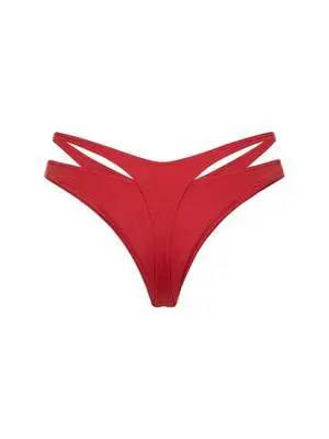 MUGLER Strappy Cut Out Bikini Bottoms