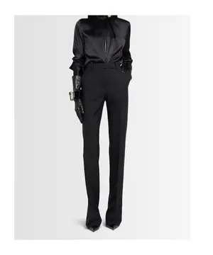 TOM FORD Virgin Wool Blend Twill Straight Leg Pants