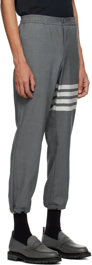 Thom Browne 4-bar Straight Leg Trousers - Medium Gray