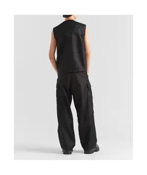 Prada Logo Plaque Zip-up Gilet
