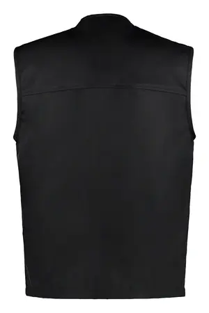 Prada Logo Plaque Zip-up Gilet