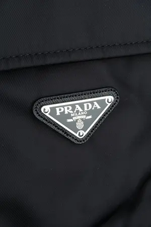 Prada Logo Plaque Zip-up Gilet