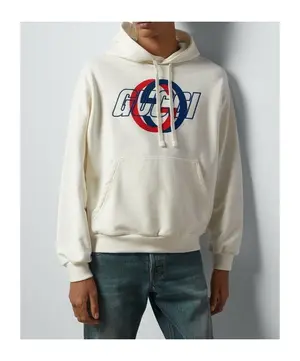 Gucci Logo Printed Drawstring Hoodie