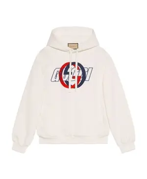 Gucci Logo Printed Drawstring Hoodie