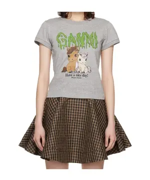 GANNI Horse Print T-shirt