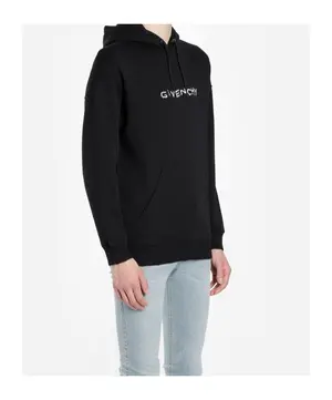 Givenchy Logo Embroidered Cotton Hoodie