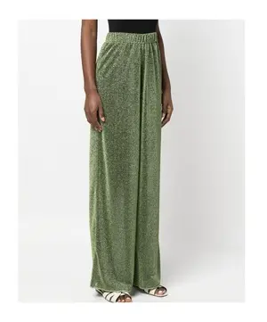 Oseree Lurex-detail High-waisted Trousers