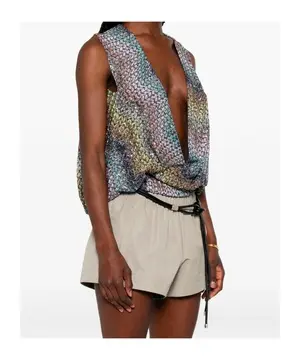 Missoni Draped Lurex Knit Top