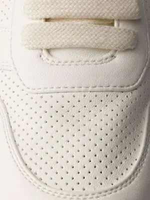 Prada Lace-up Round Toe Sneakers - Ivory