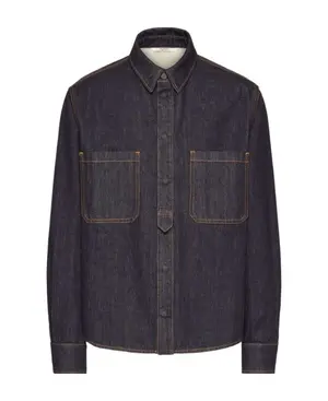 Valentino Garavani Logo-patch Denim Shirt