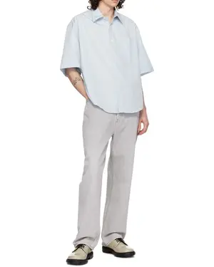 AMI Paris De Coeur Embroidered Striped Shirt