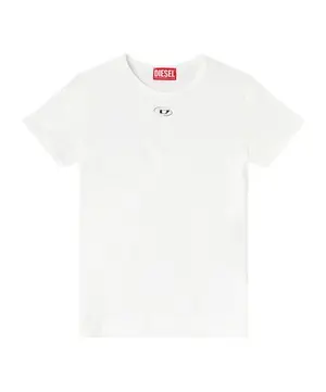 DIESEL® Metallic Oval D T-shirt - White