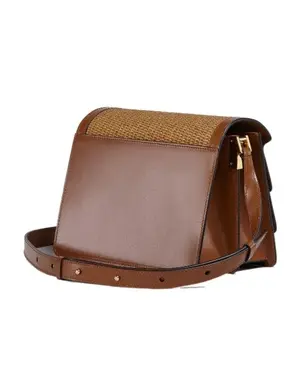 Marni Trunk Soft Medium Bag In Leather And Raffia