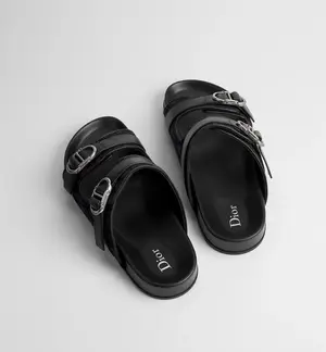 Dior Aqua Sandals With Buckle Detailing - Black