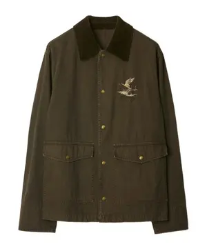 Burberry Logo Embroidered Field Jacket