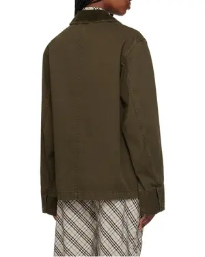 Burberry Logo Embroidered Field Jacket
