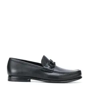 FERRAGAMO Gancini Loafers - Black