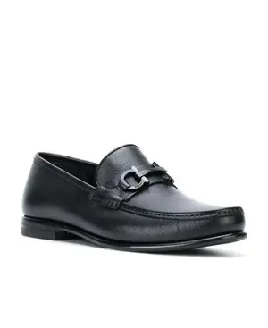 FERRAGAMO Gancini Loafers - Black