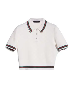Gucci Gg Extra Fine Jacquard Polo Shirt With Web Trim
