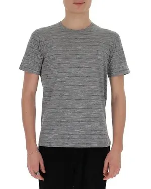 Saint Laurent Monogram T-shirt In Jersey With Lamé Stripes