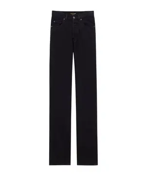 SAINT LAURENT Saint Laurent Logo Patch Wide-Leg Jeans