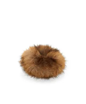 Balenciaga Animal-free Fur Oversized Scrunchie - Beige