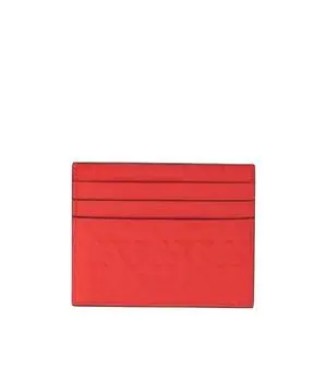 FERRAGAMO Logo-embossed Leather Cardholder - Red