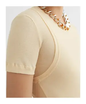 JIL SANDER Crewneck Short-sleeved T-shirt In Lightweight Cotton Crepe