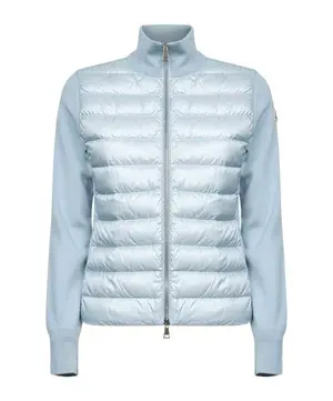 Moncler High-neck Padded Jacket - Light Blue