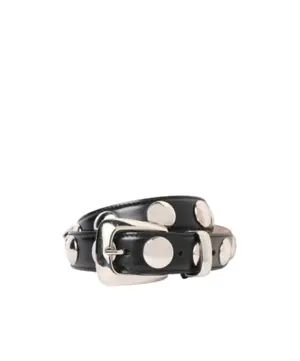 Khaite Rivet Decorative Belt - Black