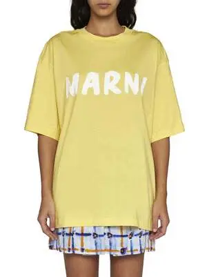 Marni Logo Print Crewneck T-shirt
