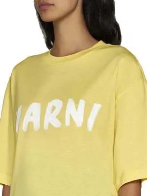 Marni Logo Print Crewneck T-shirt