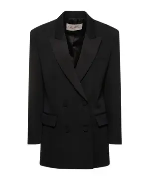 Valentino Garavani Double-breasted Suit Jacket With Notched Lapel