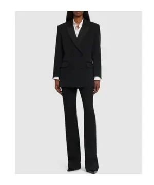 Valentino Garavani Double-breasted Suit Jacket With Notched Lapel