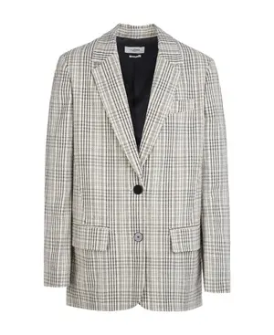 Isabel Marant Étoile Checked Wool Blazer - White