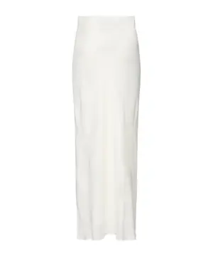 Brunello Cucinelli Maxi Skirt With Side Slit - Ivory