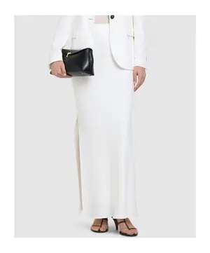 Brunello Cucinelli Maxi Skirt With Side Slit - Ivory