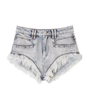Isabel Marant Étoile Eneidao" Distressed Denim Shorts With Frayed Hem