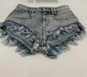 Isabel Marant Étoile Eneidao" Distressed Denim Shorts With Frayed Hem