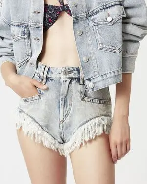 Isabel Marant Étoile Eneidao" Distressed Denim Shorts With Frayed Hem