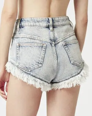 Isabel Marant Étoile Eneidao" Distressed Denim Shorts With Frayed Hem