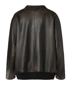 THE ROW Long-sleeved Leather Bomber Jacket