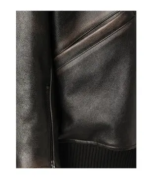 THE ROW Long-sleeved Leather Bomber Jacket