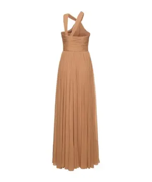 Michael Kors One-shoulder Extra-long Dress - Brown