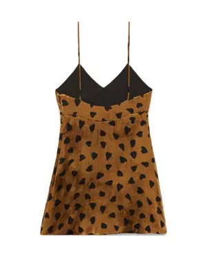 Saint Laurent Sleeveless V-neck Printed Dress