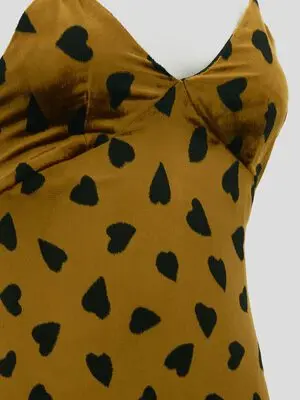 Saint Laurent Sleeveless V-neck Printed Dress